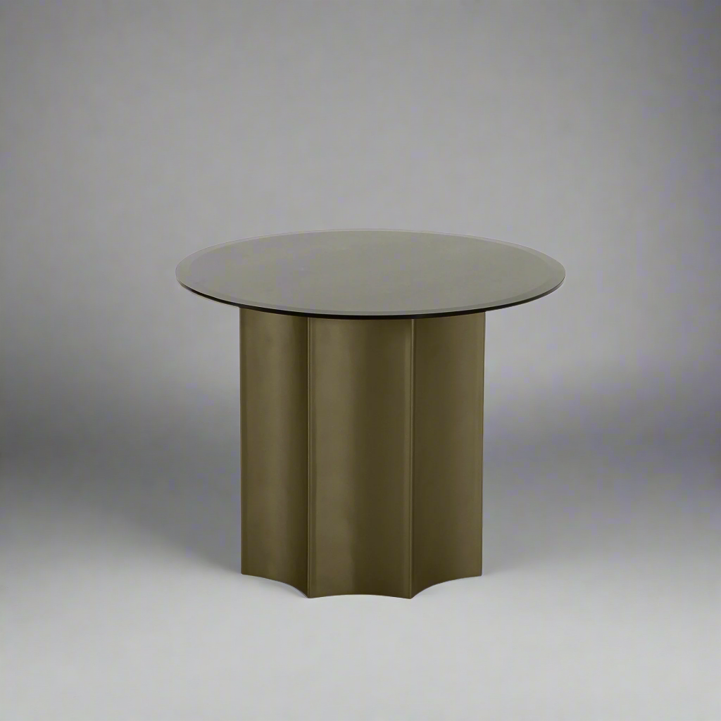 Mabel Wood Side Table With Glass – Abiita